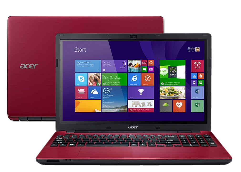 Notebook ACER Vermelho Intel Core i3 Windows 8.1 RAM 4G HD 1T 15.6" E5-571-3513/36ZV